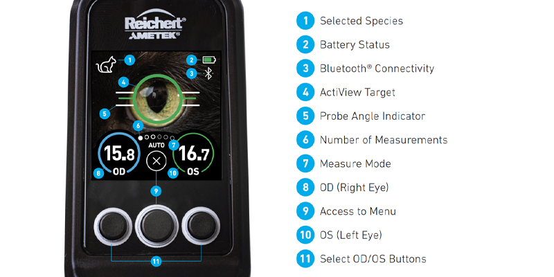 Reichert® Tono-Vera® Vet Handheld Veterinary Tonometer