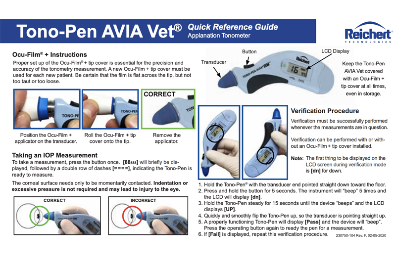tonometer veterinary