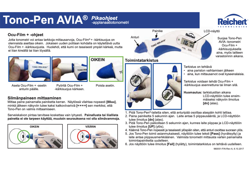 Tono-Pen AVIA® Advanced Handheld Tonometer